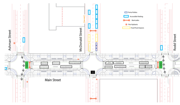 The intersection of Main and McDonald Street is closed to through ...
